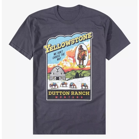 Tops | Yellowstone Dutton Ranch Graphic Shirt | Poshmark